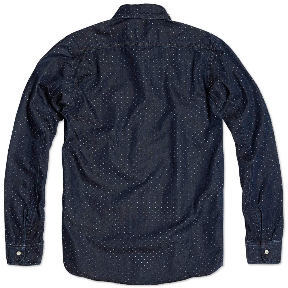 Edwin Japanese Dot Work Shirt Indigo Unwashed | END. (TW)