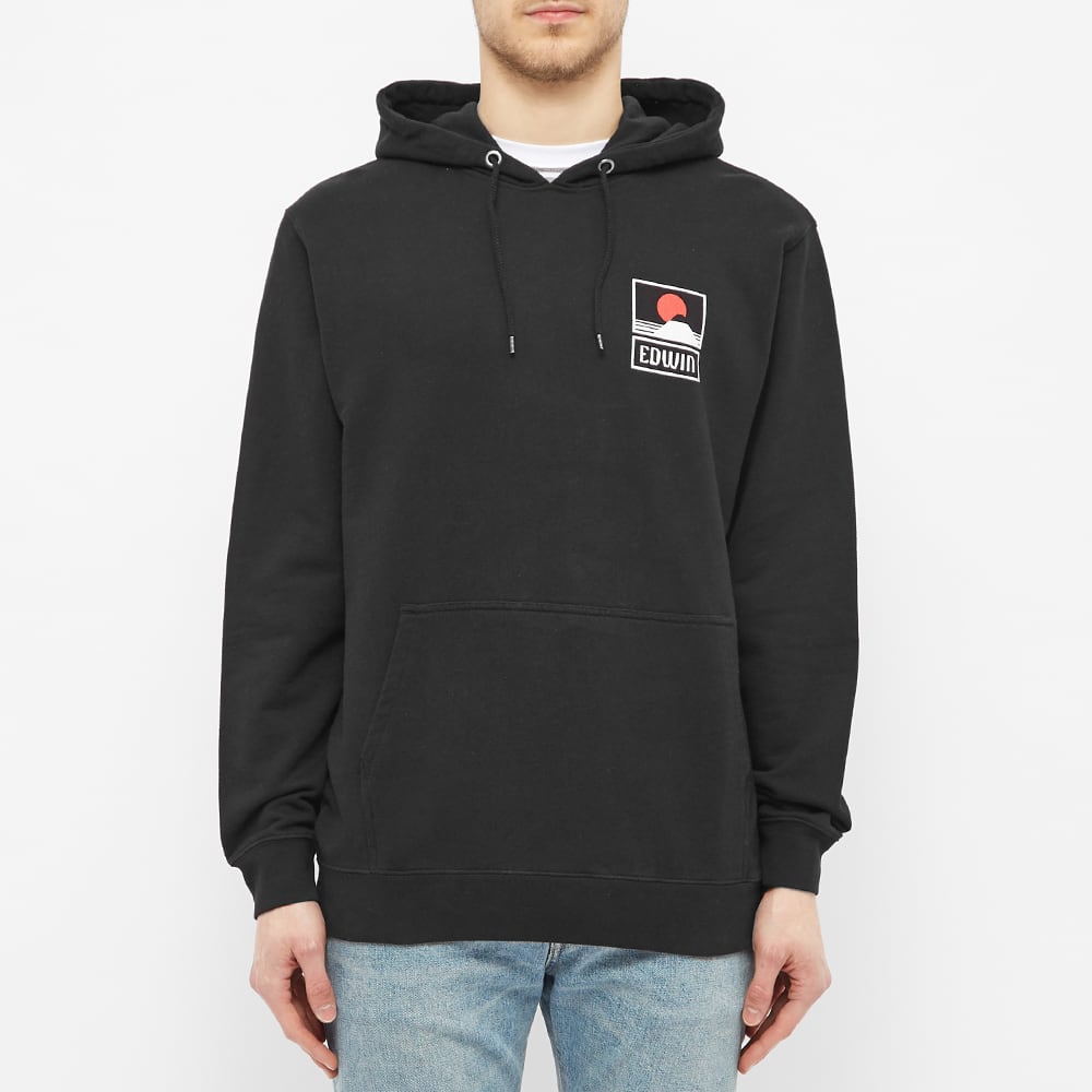 Edwin Sunset on Mt.Fuji Popover Hoody Black | END. (US)