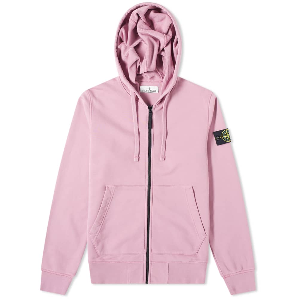 Stone Island Garment Dyed Zip Hoody Rose Quartz | END. (ES)