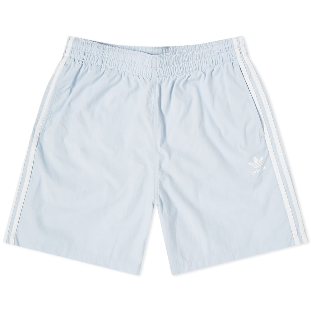 Adidas 3 Stripe Swim Shorts Halo Blue End Au