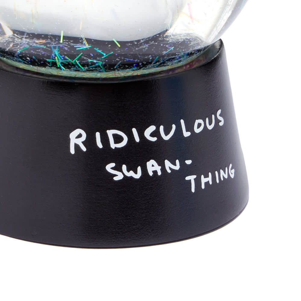David Shrigley Ridiculous Swan Thing Snow Dome Black & White | END. (TW)