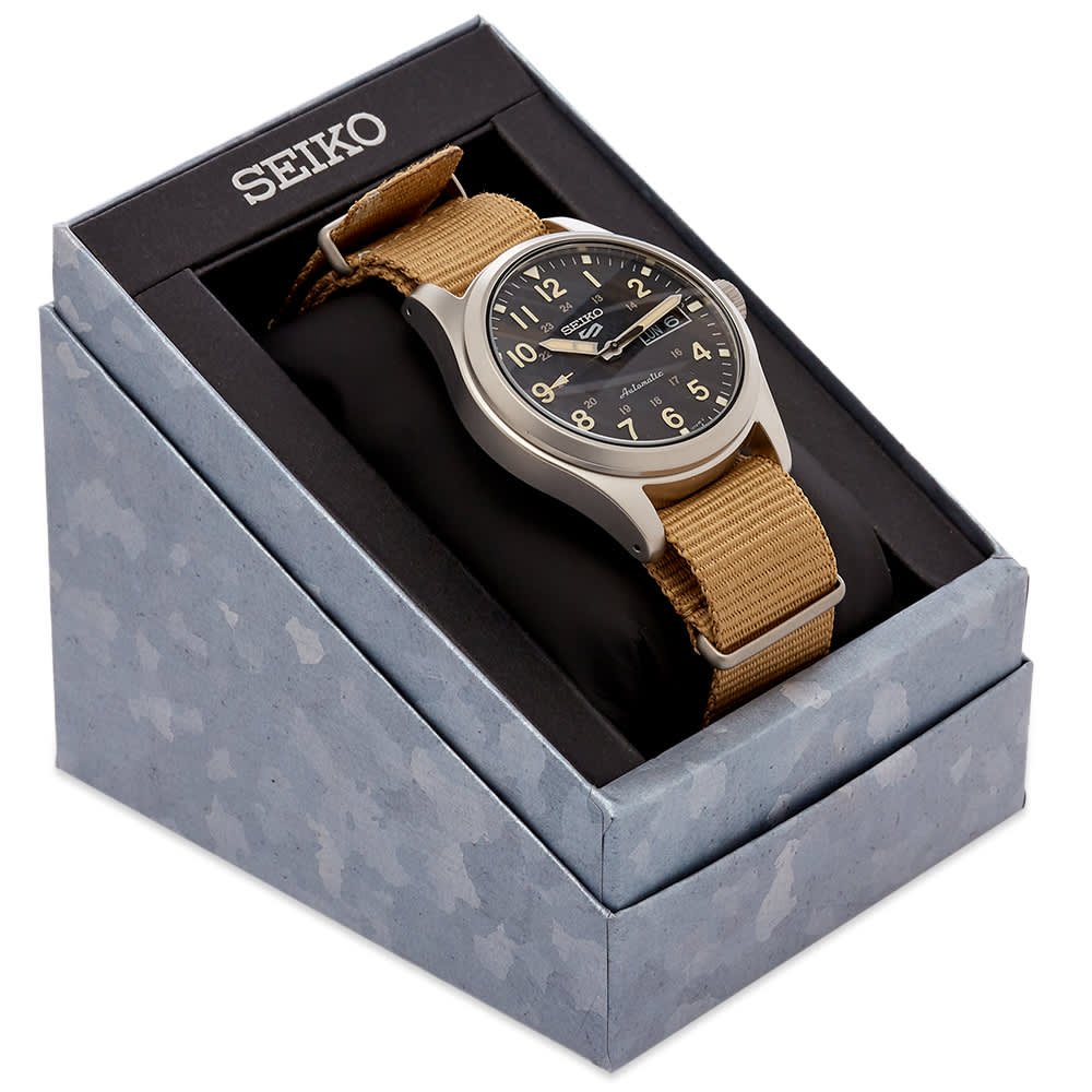 Seiko 5 Sports Field Automatic Day Date Watch Khaki | END.