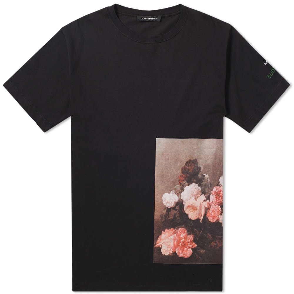 Raf Simons X Peter Saville Flowers Tee Black End Hk