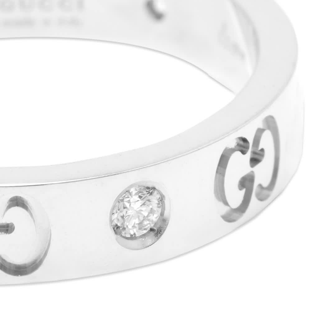 Gucci Icon Thin Diamond Band Ring 18K White Gold | END. (HK)