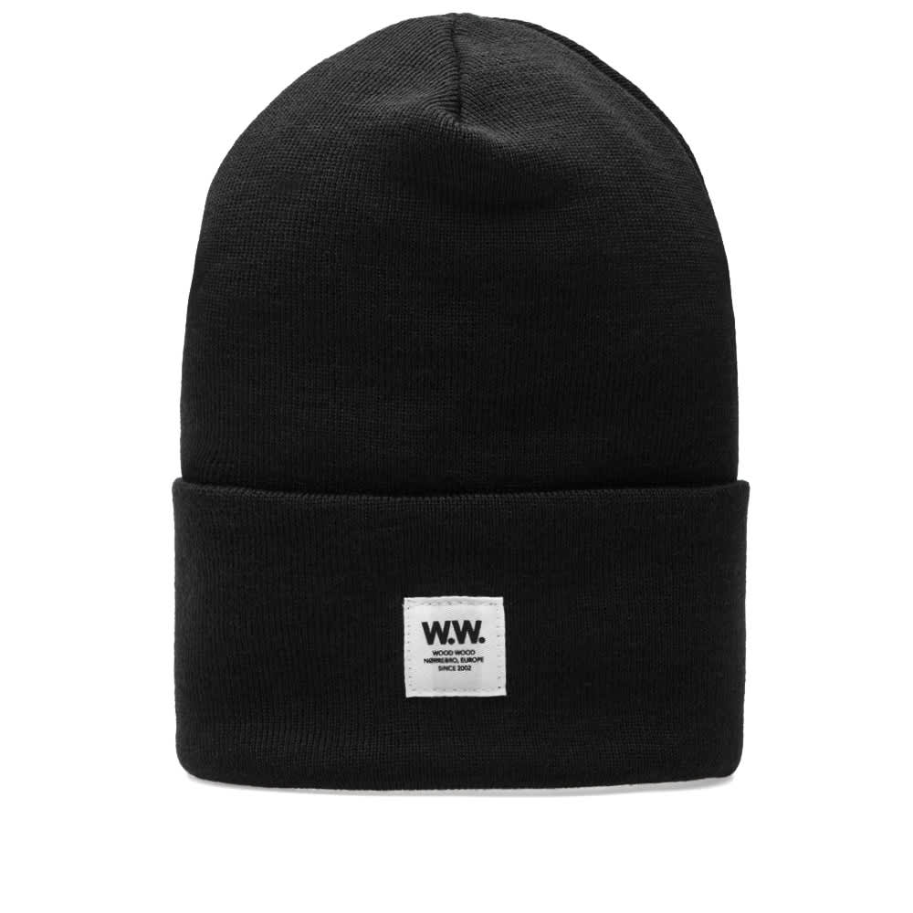 Wood Wood Gerald Tall Beanie Black End Us
