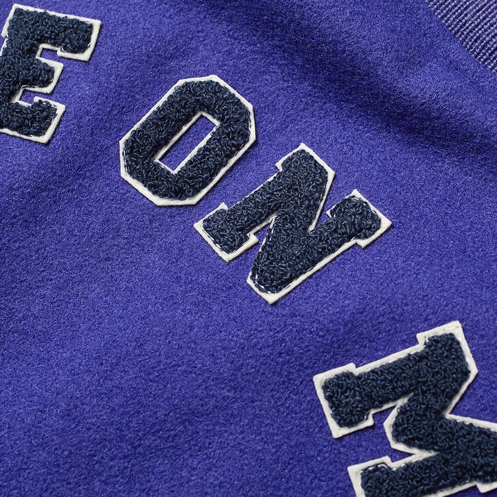 Raf Simons Leather Sleeve Varsity Jacket Electric Blue | END. (HK)