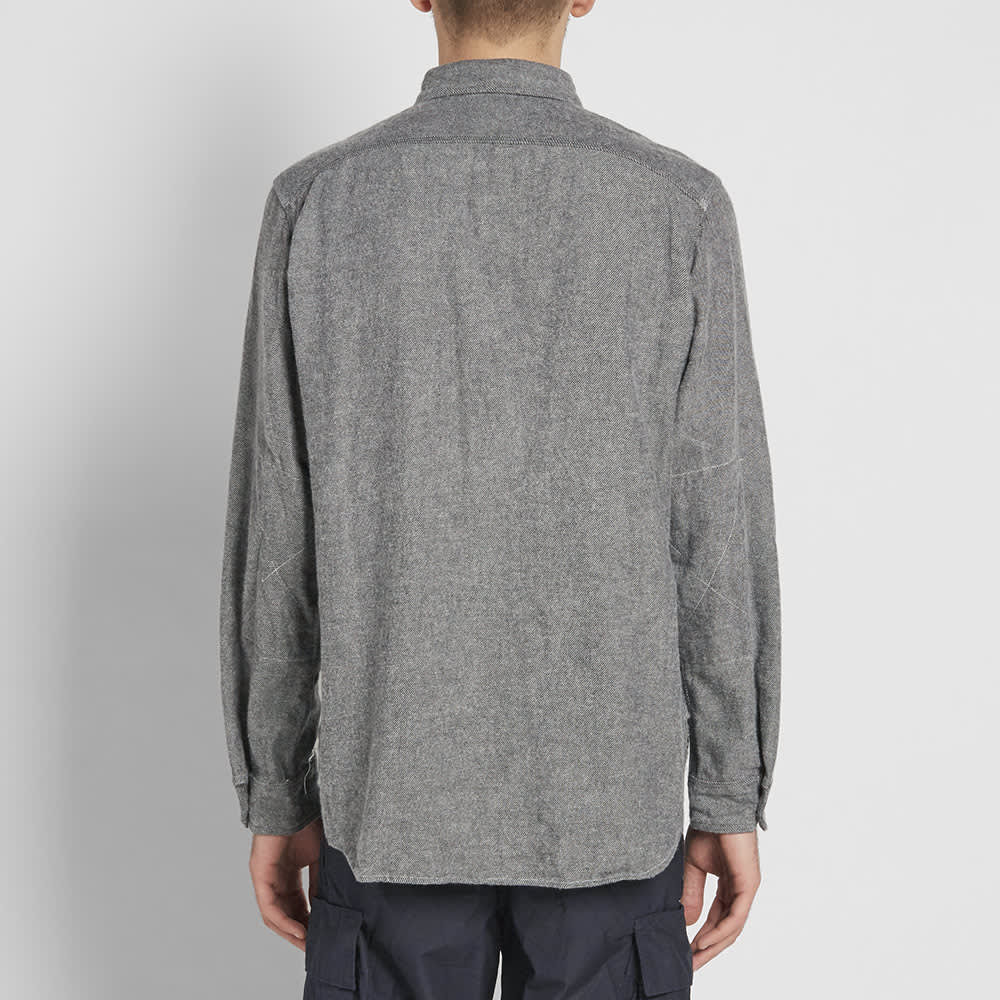 Engineered Garments Work Shirt Heather Grey Solid Flannel | END. (US)