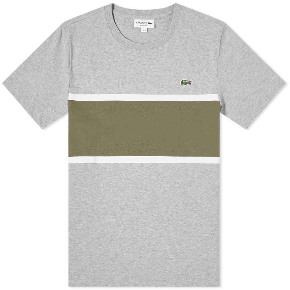 Lacoste Colour Block Tee Grey & Khaki | END. (US)