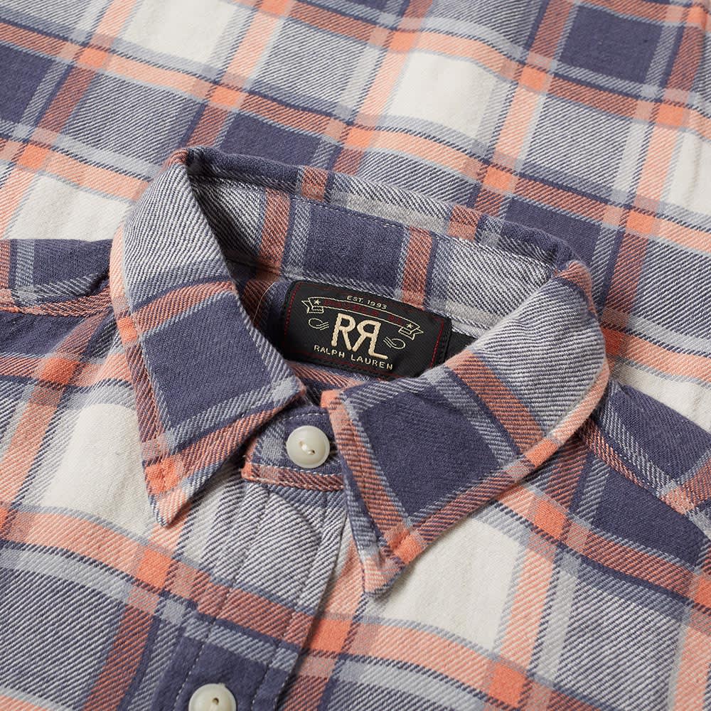 RRL Matlock Work Shirt Cream & Blue Plaid | END. (US)