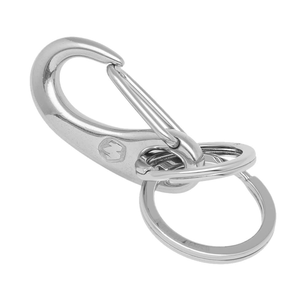 Maple Double Ring Snap Key Hook Silver | END. (US)