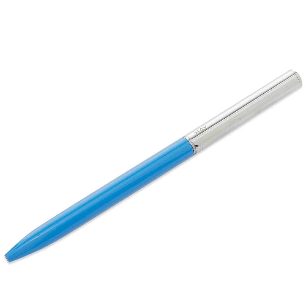 HAY 2 Tone Ballpoint Pen Silver & Bright Blue | END. (IE)