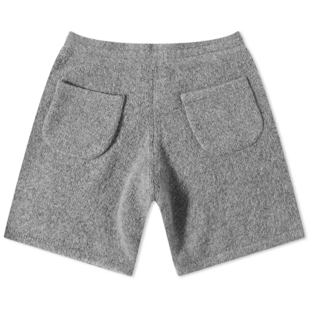 Cole Buxton Intarsia Knit Shorts Grey Marl | END. (Global)