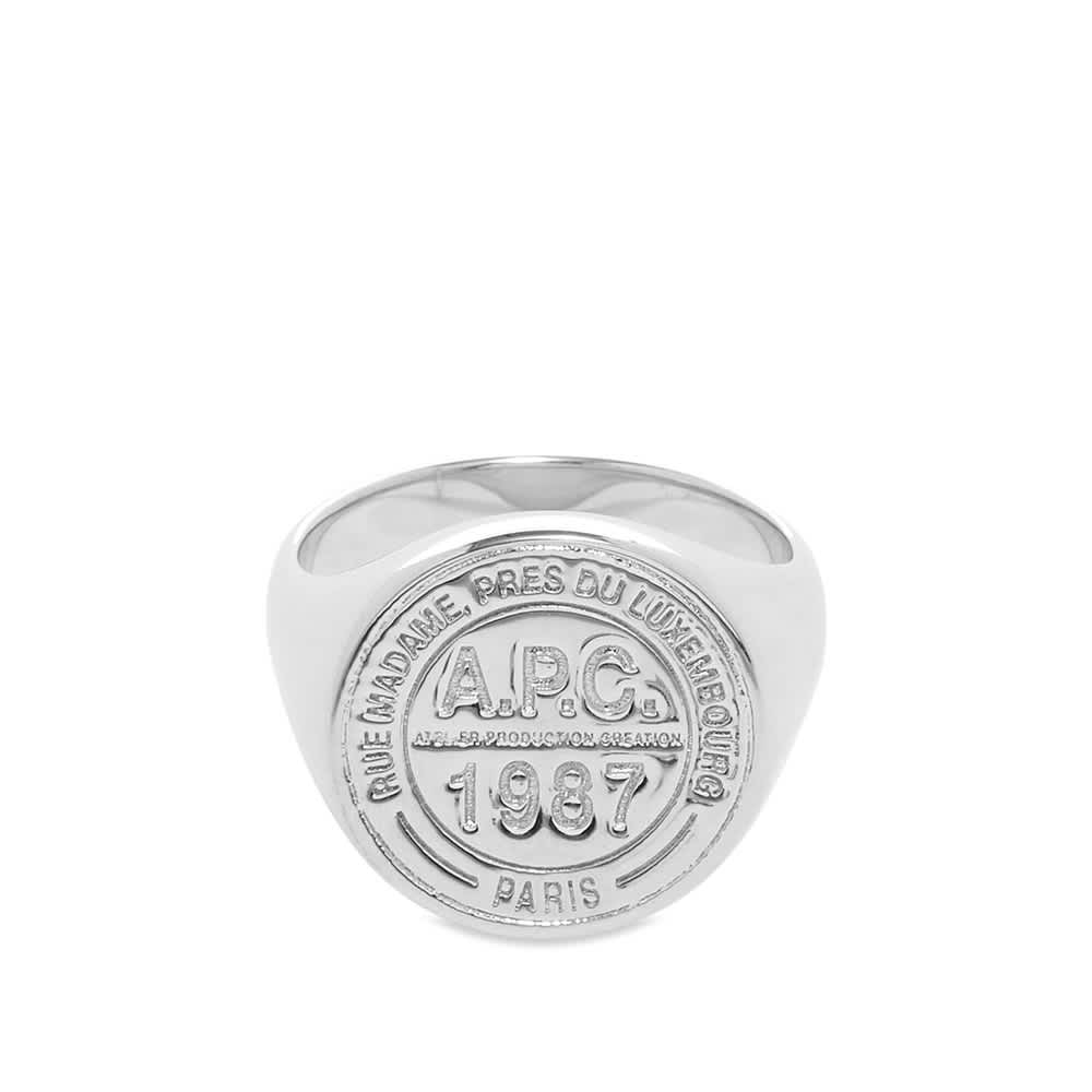 A.P.C. Stamp Signet Ring Silver | END. (UK)