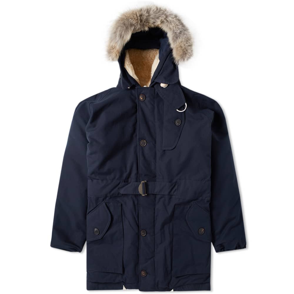 Nigel Cabourn Antarctic Parka Black Navy | END. Nigel Cabourn Antarctic Parka Black Navy | END.