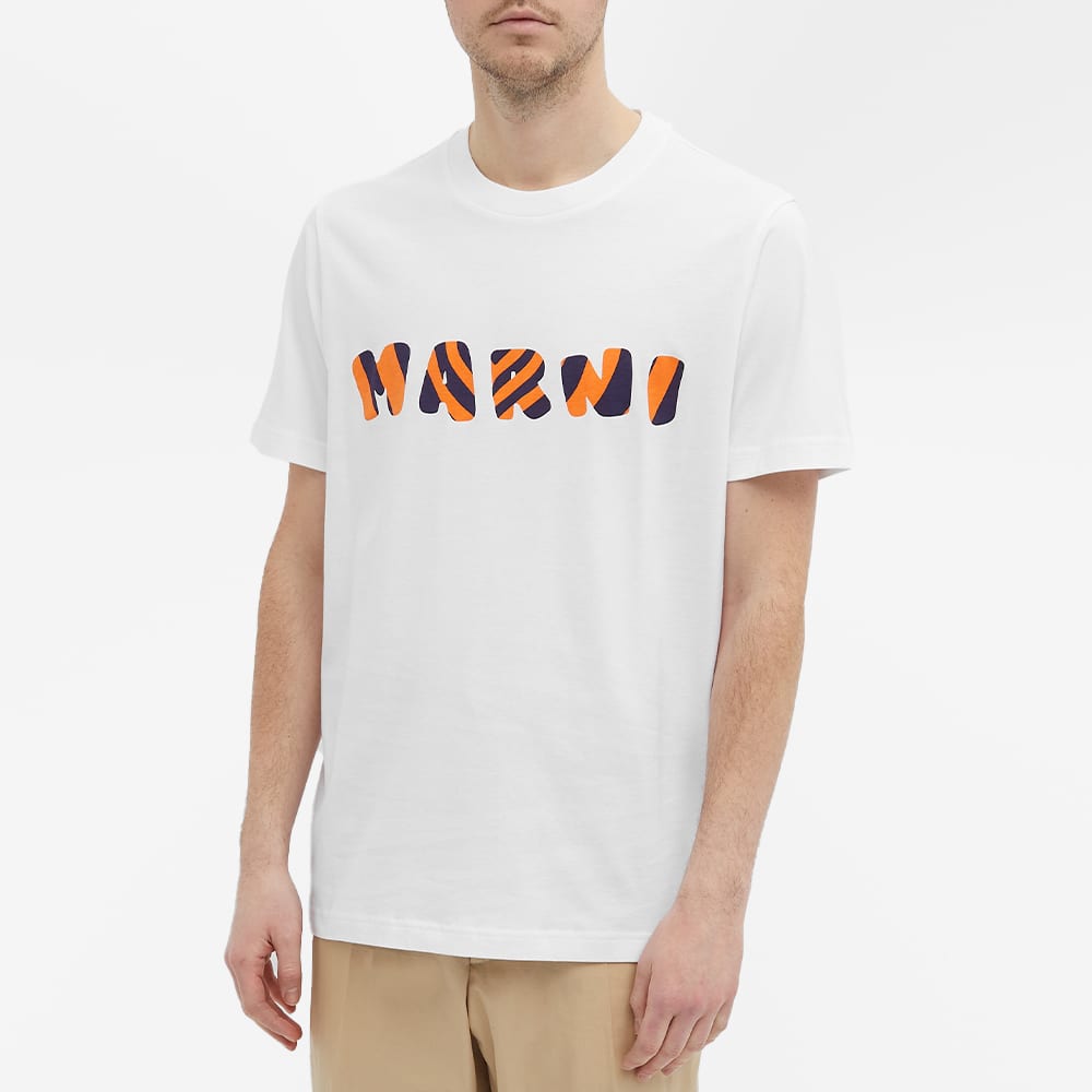 Marni Embroidered Spiral Logo Tee Lily White | END. (DE)