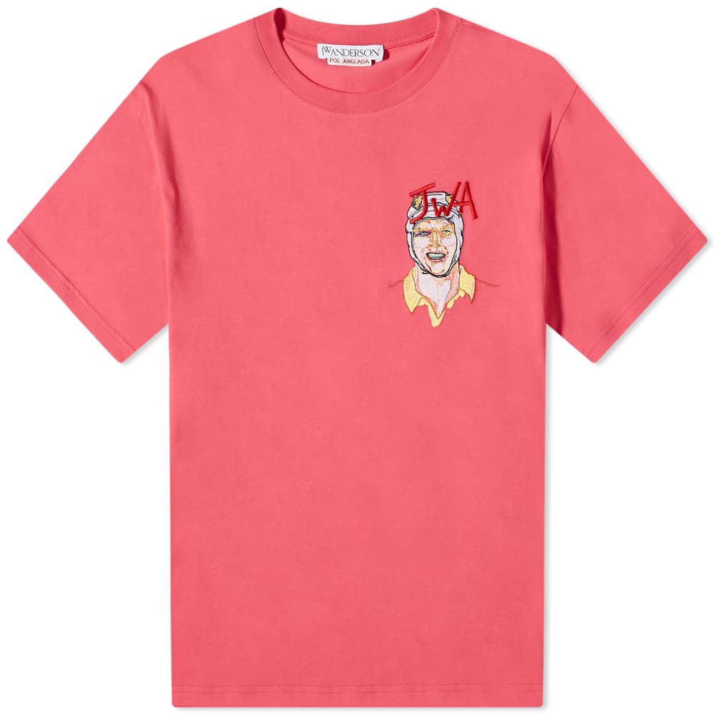 JW Anderson Embroidered Rugby Tee Pink | END. (TW)