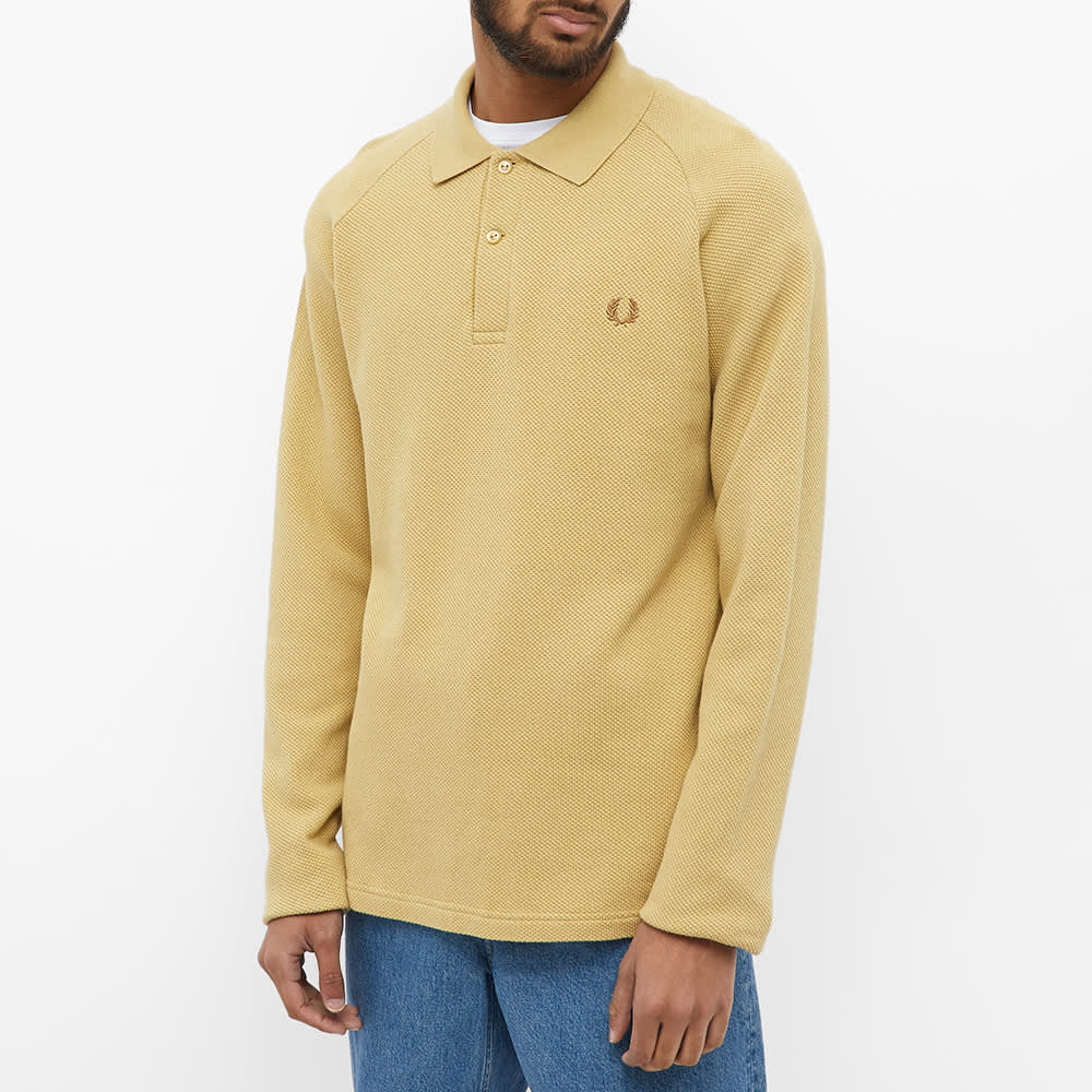 Fred Perry Long Sleeve Pique Tee Soft Gold | END. (Europe)