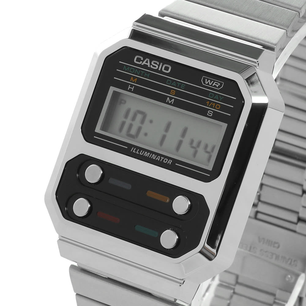 Casio Vintage A100 Digital Watch Silver | END. (IE)