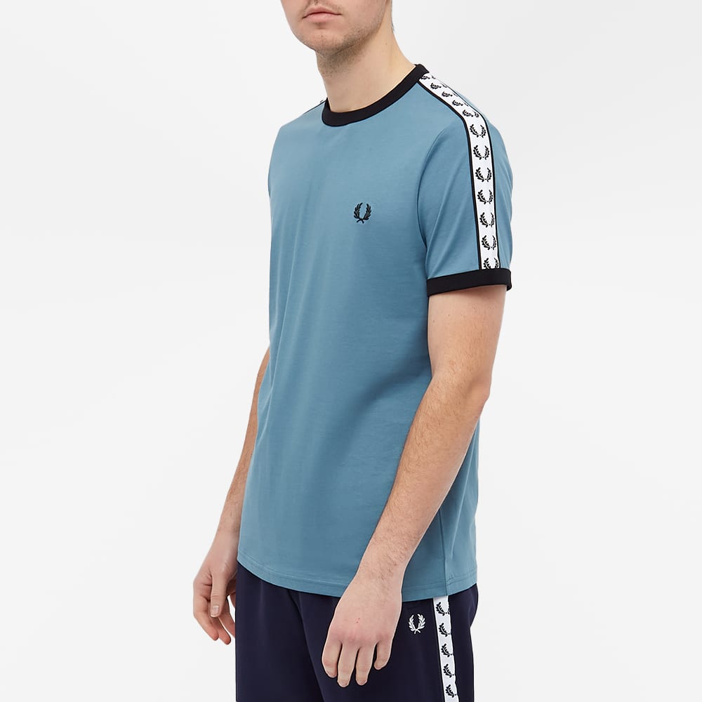 Fred Perry Taped Ringer Tee Ash Blue | END.