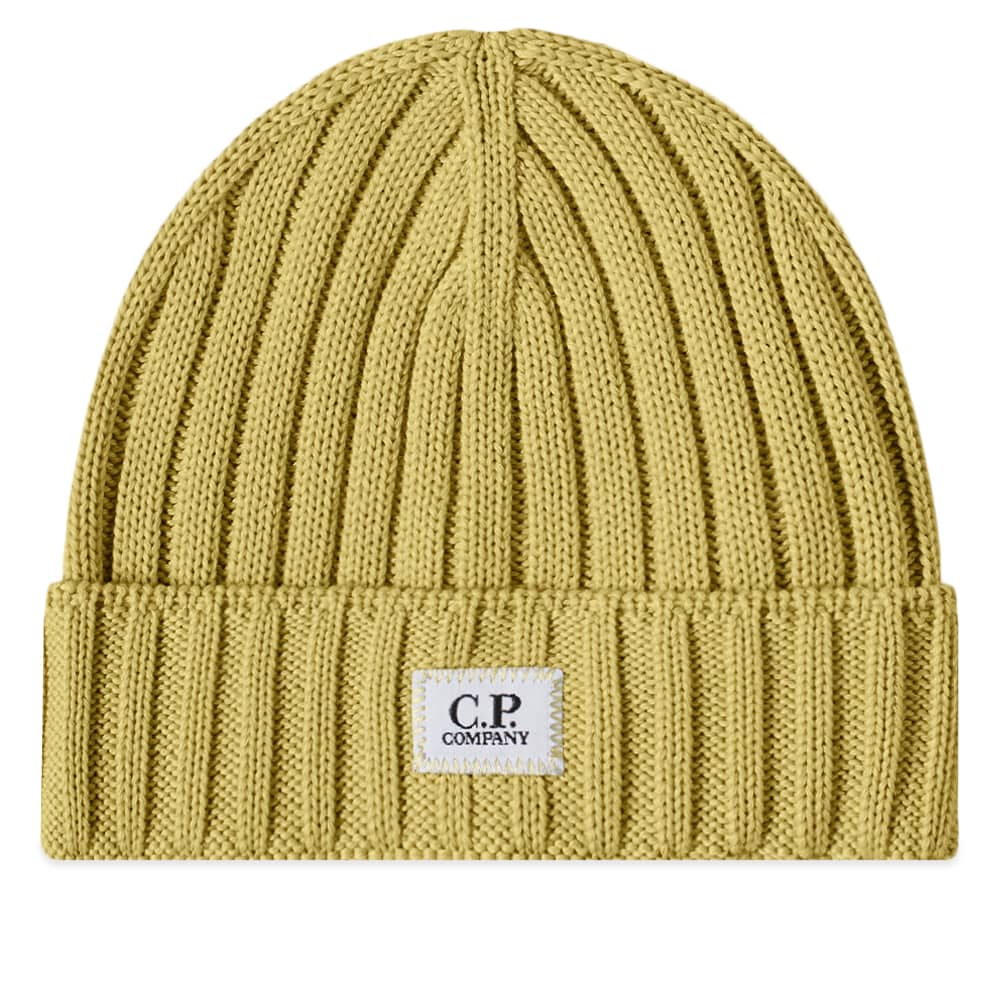 CP Company Patch Logo Beanie Golden Palm END CA cp-company-patch-logo-beanie-golden-palm-end-ca