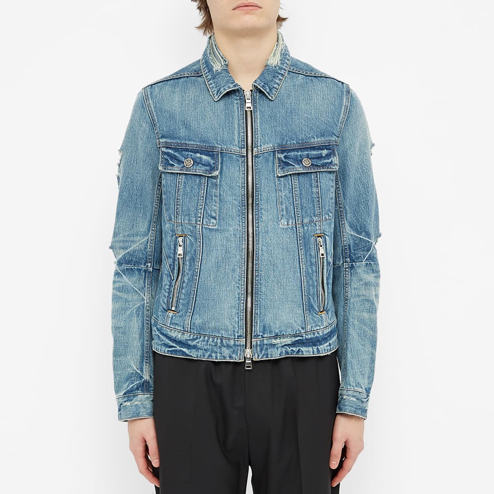 Balmain Back Print Denim Jacket Light Denim | END.