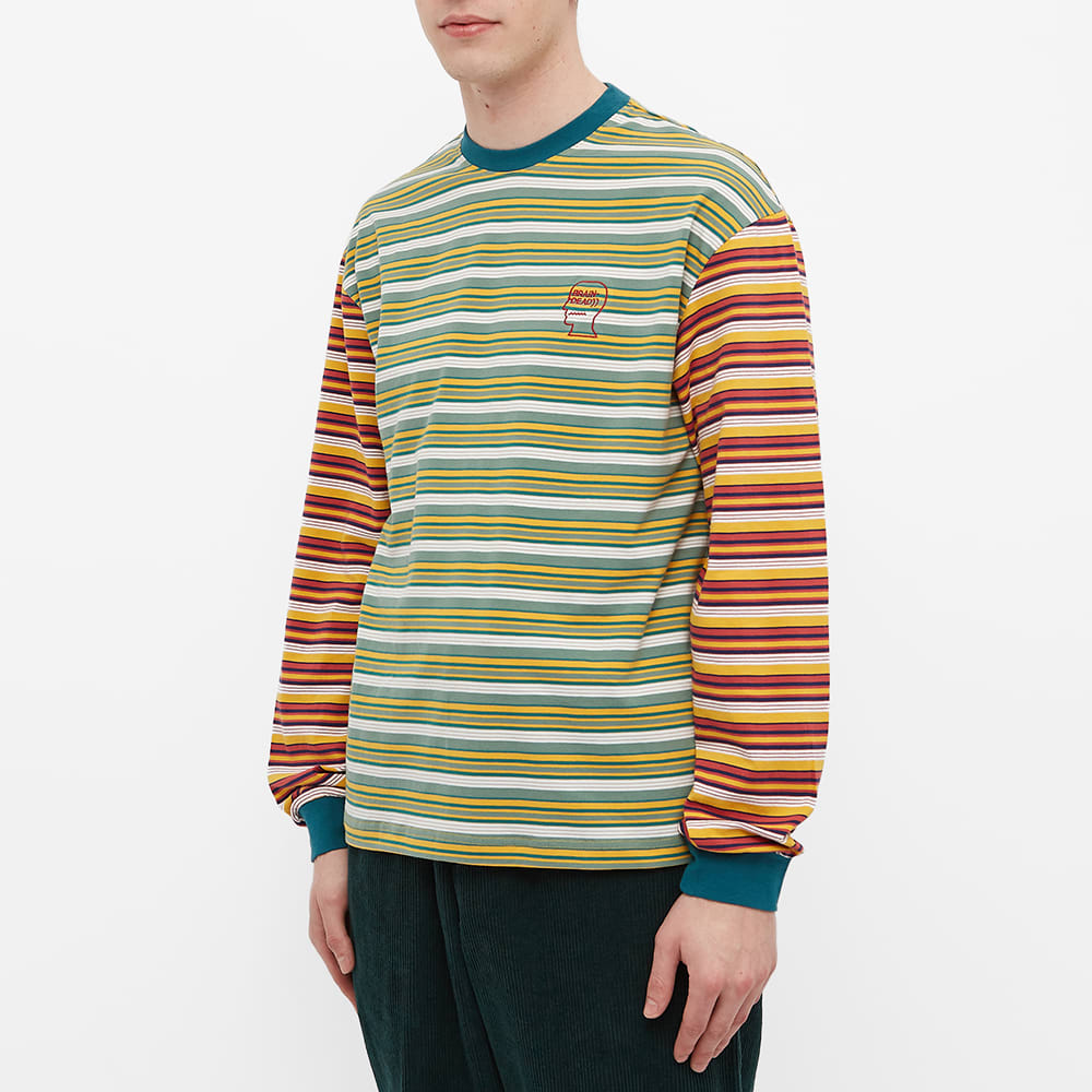 Brain Dead Long Sleeve Nineties Block Stripe Tee Mallard | END. (UK)