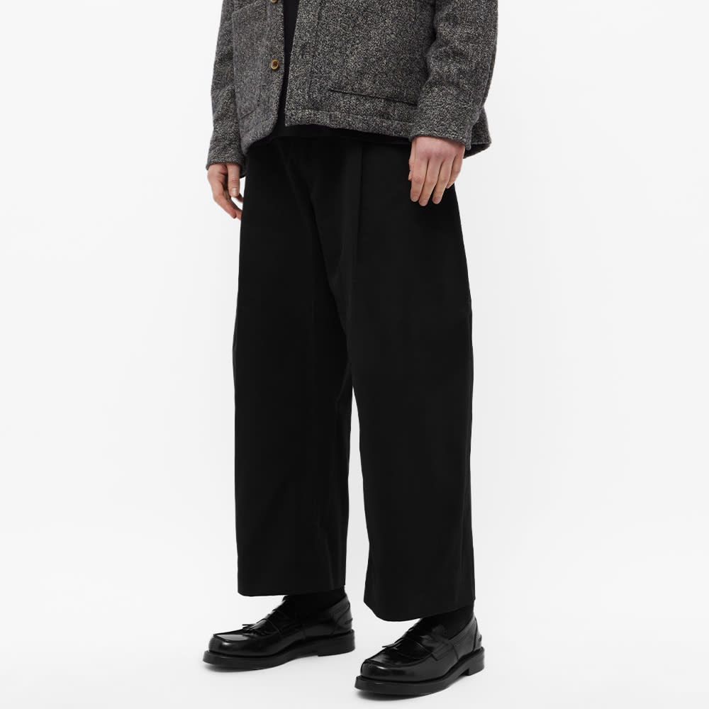 Studio Nicholson Sorte Deep Pleat Volume Twill Pant Black | END.