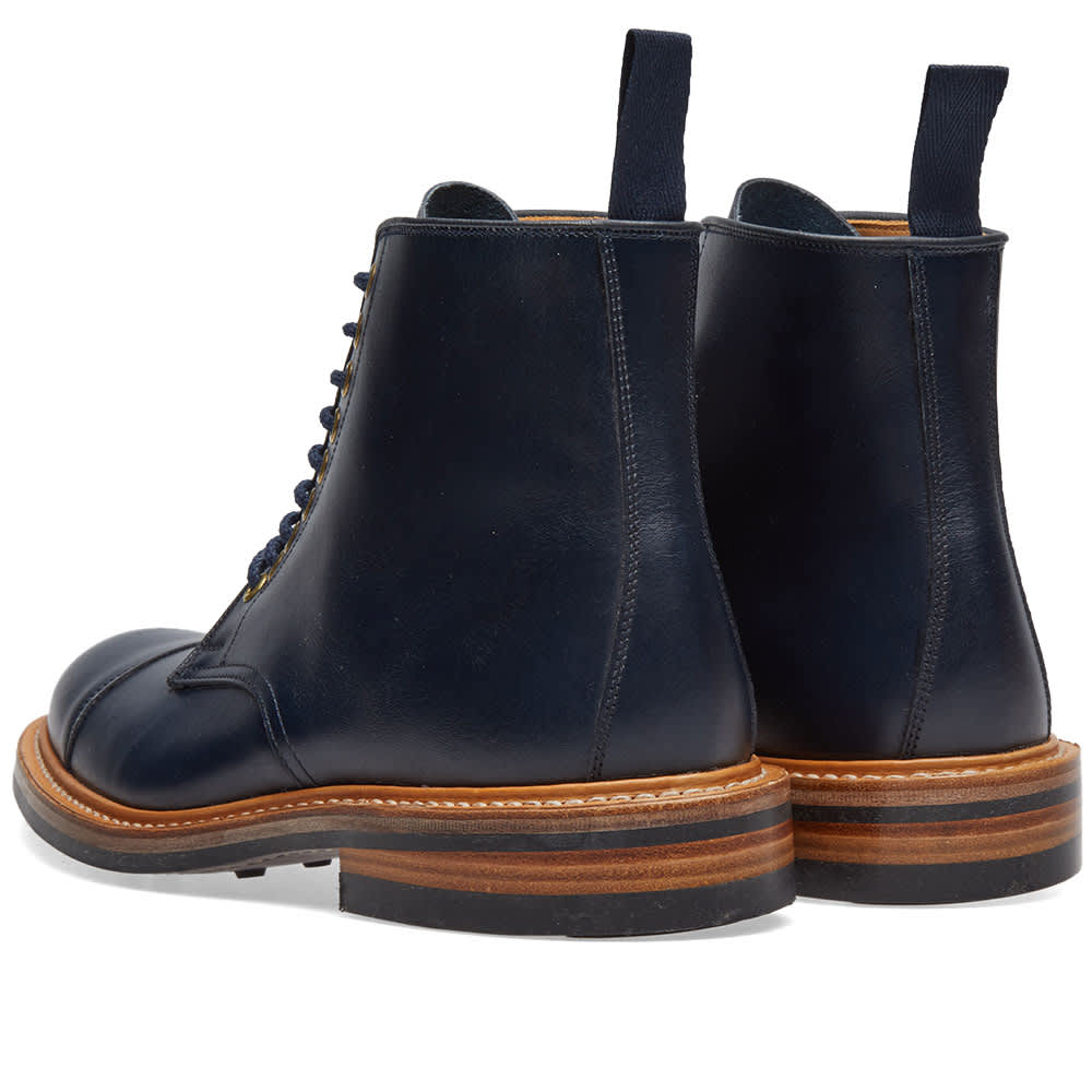 END. x Tricker's Axton Toe Cap Boot Navy Calf | END.
