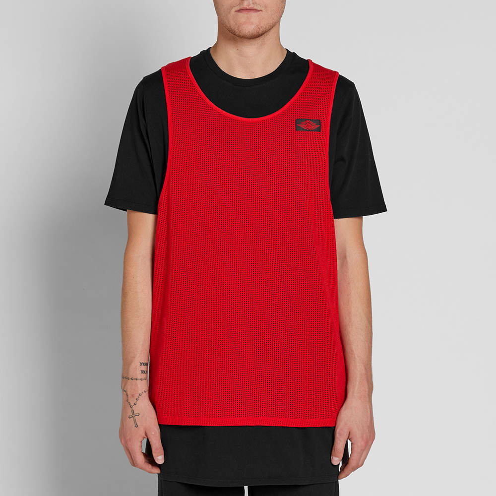 Nike Mesh Slight Overlay Tee University Red & Black | END. (Europe)