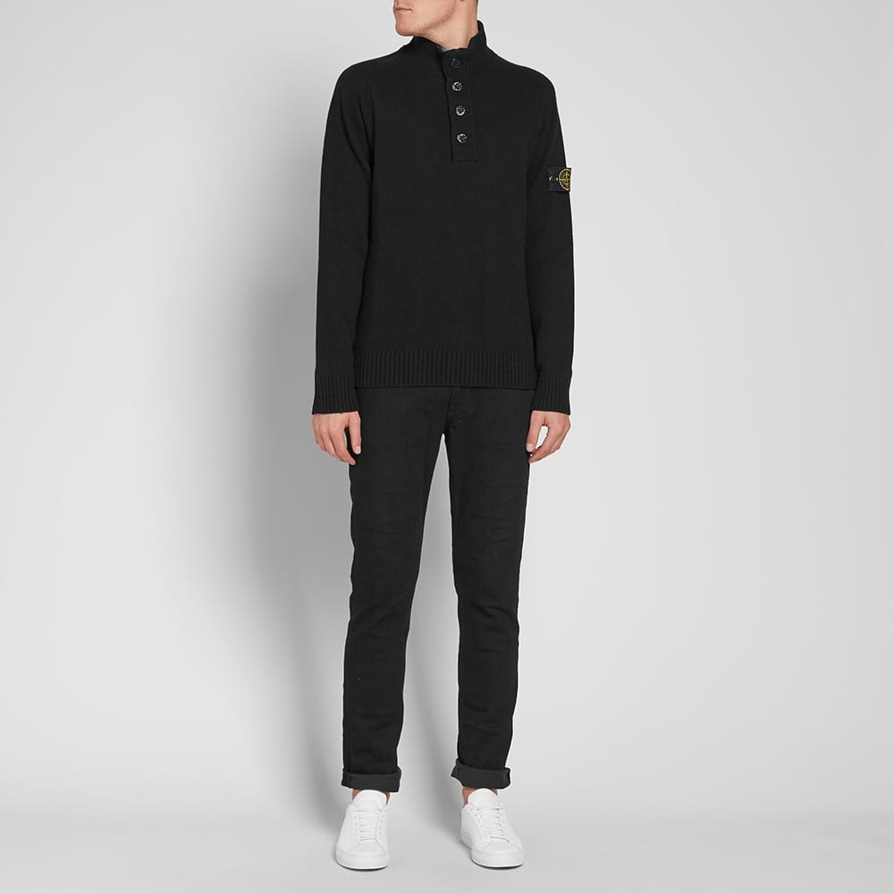 Stone Island Half Zip & Button Knit Black | END. (UK)
