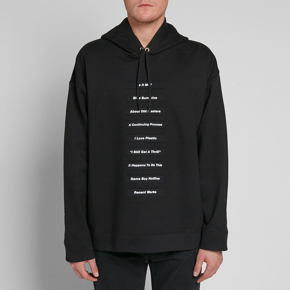 Raf Simons X Peter Saville Wording Classic Hoody Black White End Es