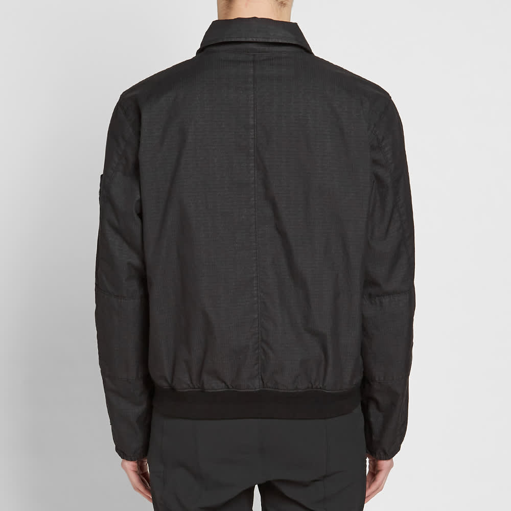 Stone Island Reflective Weave Zip Bomber Jacket Black | END. (IE)