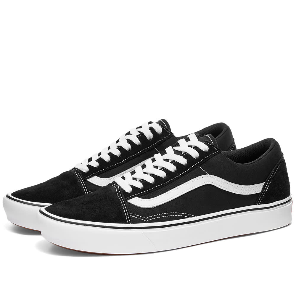 Vans Ua Comfycush Old Skool Black And True White End Ie