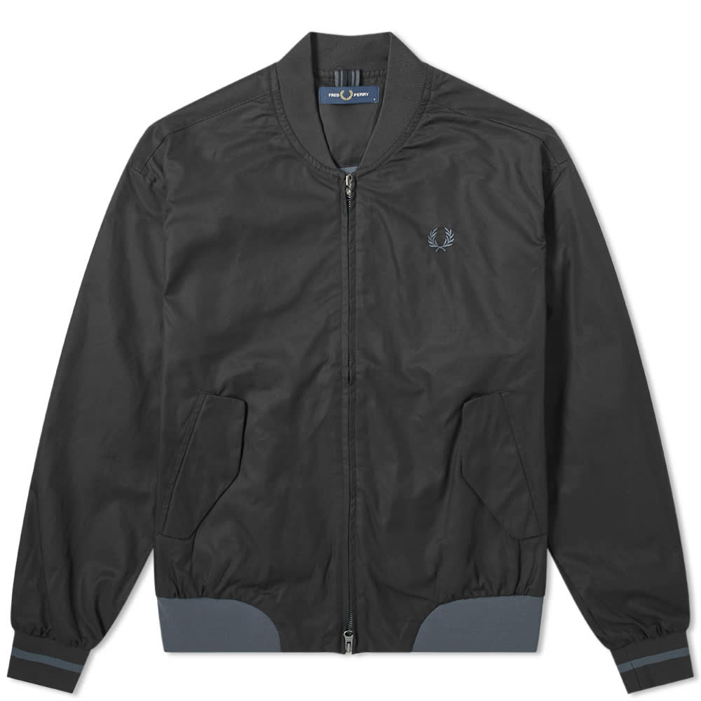Fred Perry Twill Bomber Jacket Black | END. (US)
