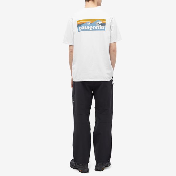 Patagonia Boardshort Logo Pocket Responsibili-Tee White | END. (SE)
