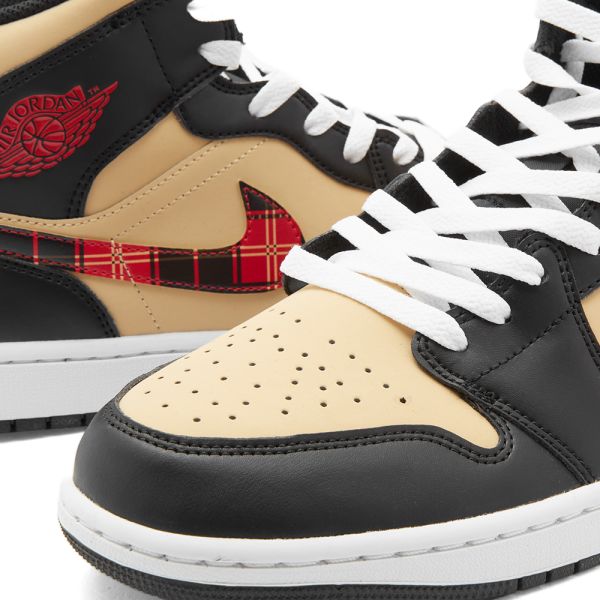 Air Jordan 1 Mid Se Tt Black, Sesame & Red | END. (CN)