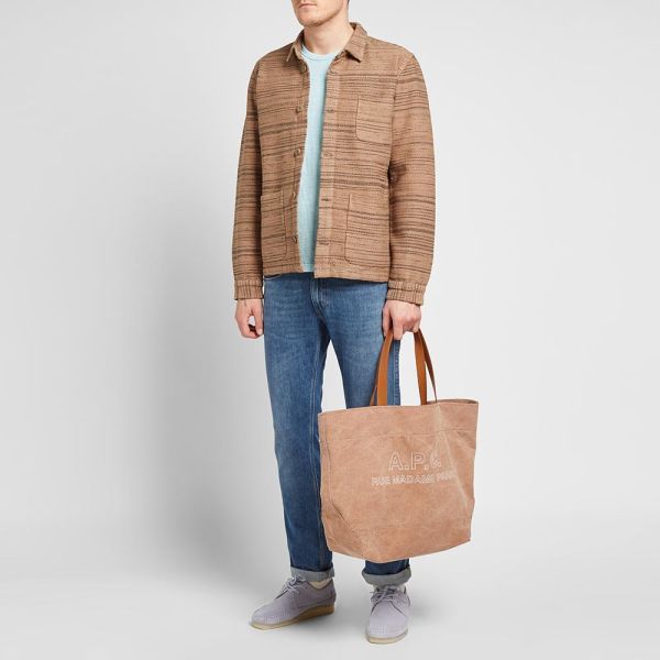 Folk Assembly Woven Chore Jacket Oatmeal Texture | END. (US)
