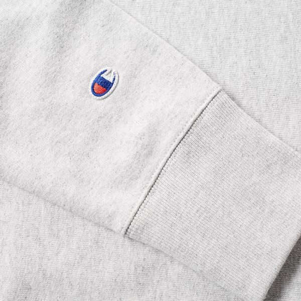 Champion Reverse Weave Script Logo Crew Sweat Grey Marl | END. (US)