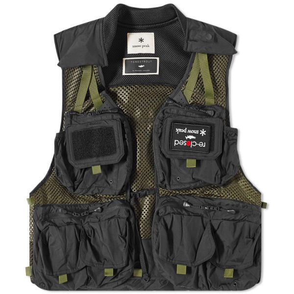 Snow Peak x TONEDTROUT Flexible Guide Vest Olive | END. (NL)