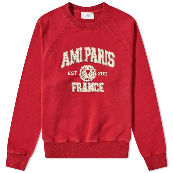 AMI Paris Crew Sweat Red | END. (HK)
