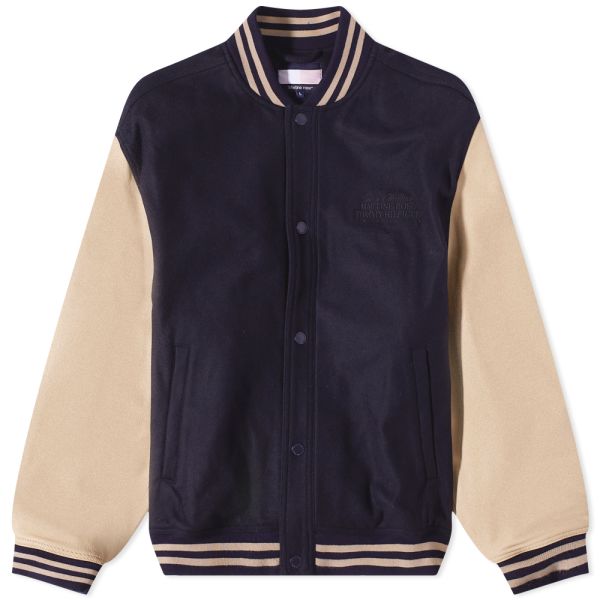 Tommy Jeans X Martine Rose Varsity Leather Jacket Night Sky & Sand ...