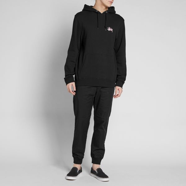 Stussy Basic Hoody Black & Light Pink | END. (SE)