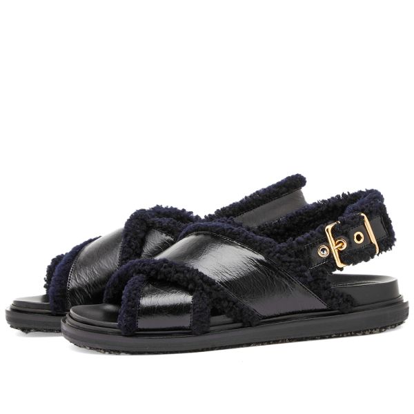 Marni Fussbett Criss Cross Sandal Black & Blublack | END. (Global)