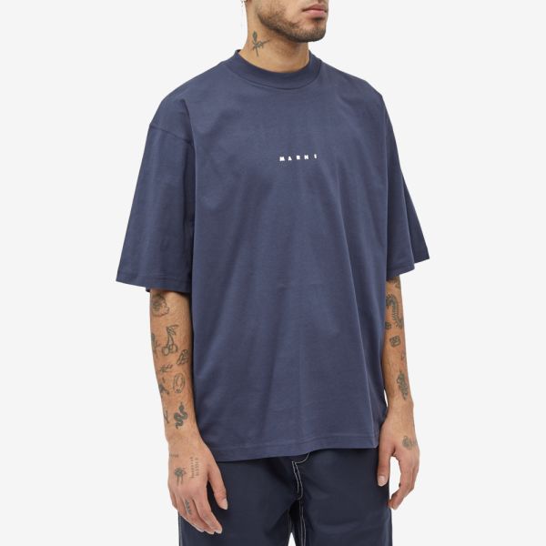 Marni Logo Crew Neck Tee Blue & Black | END. (Global)