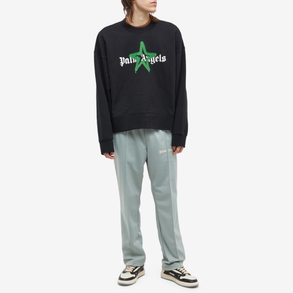 Palm Angels Star Sprayed Logo Crew Sweat Black & Green | END. (KR)